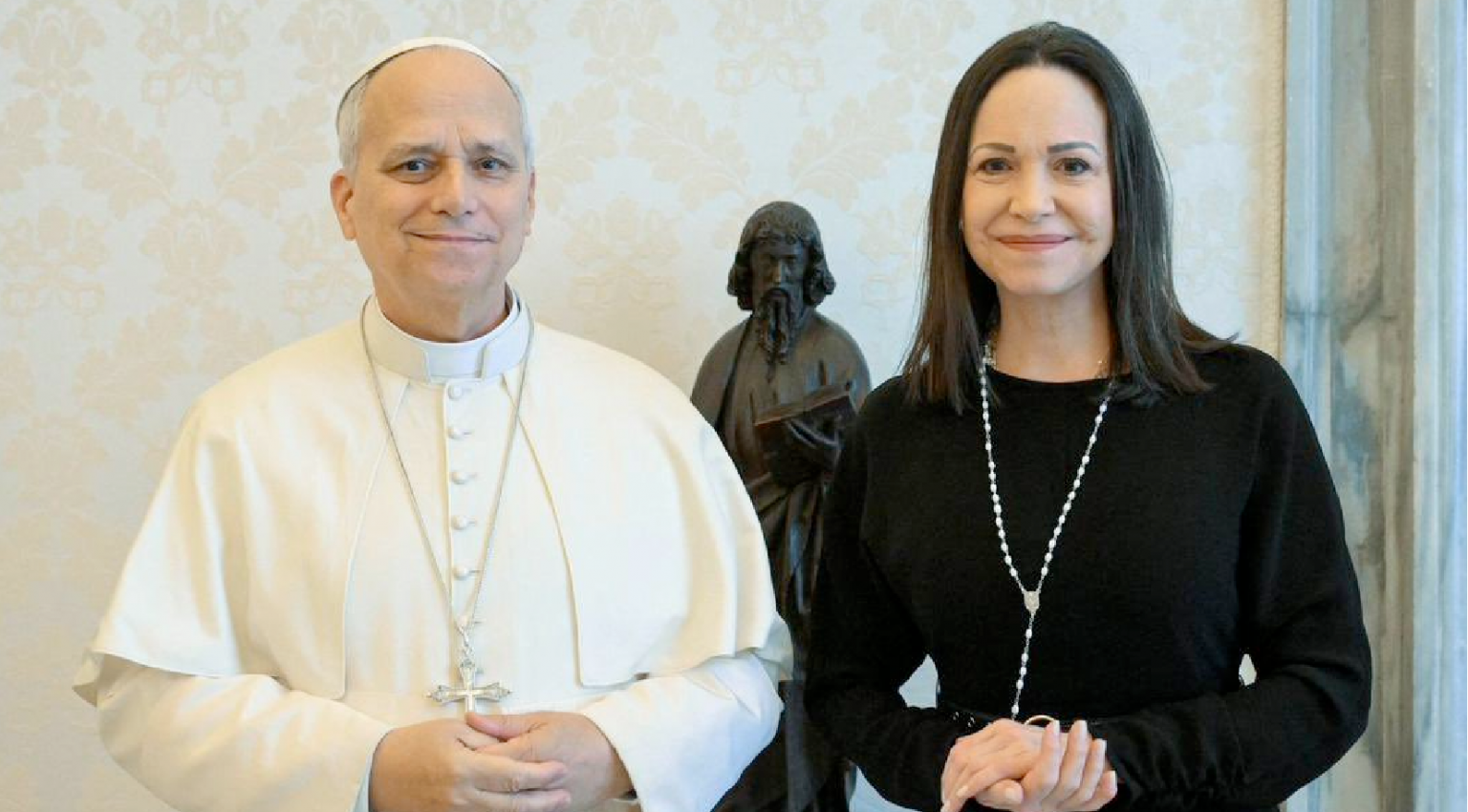 Léon XIV reçoit Maria Corina Machado, lauréate du Nobel de la paix ...